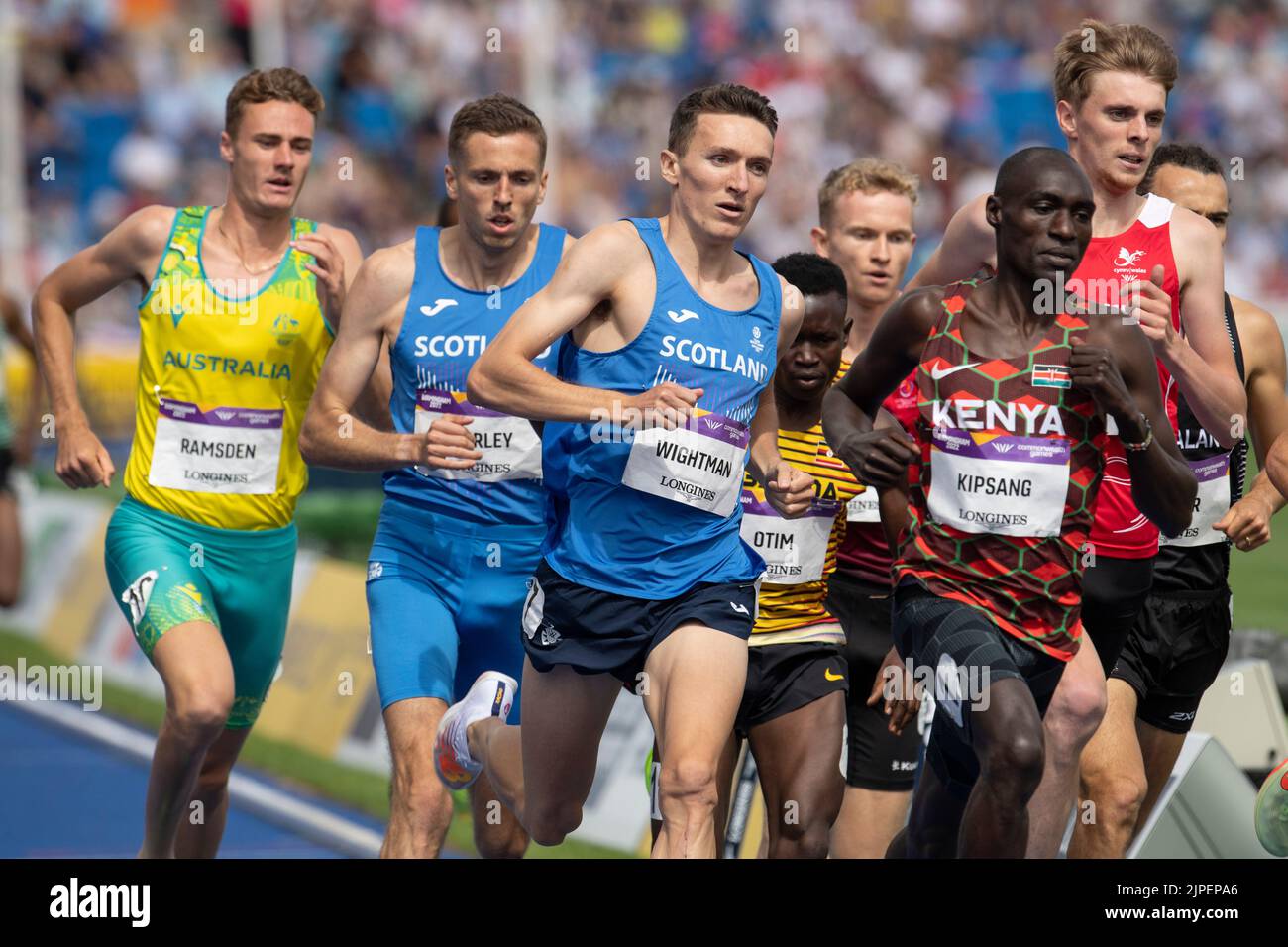 Jake Wightman of Scotland competing in the men’s 1500m heats at ...