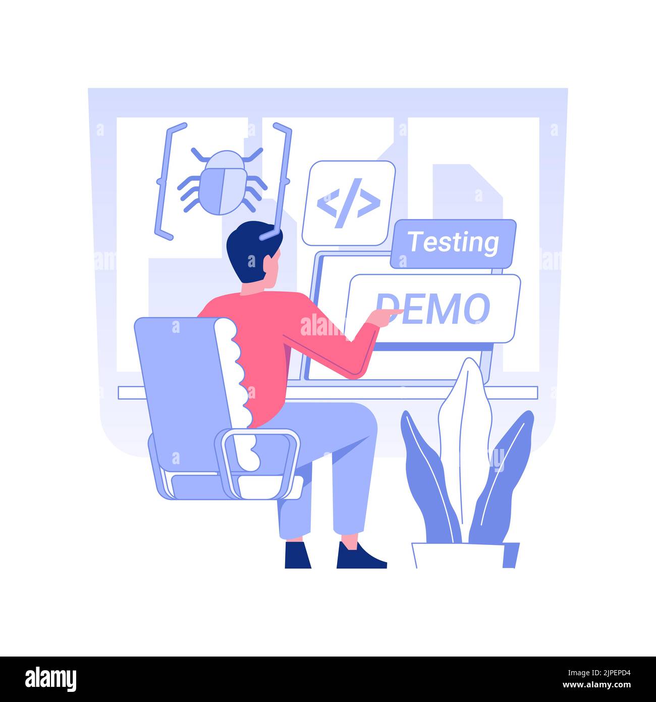 Beta Testing Isolated Concept Vector Illustration Professional Qa Engineer Testing Demo Version