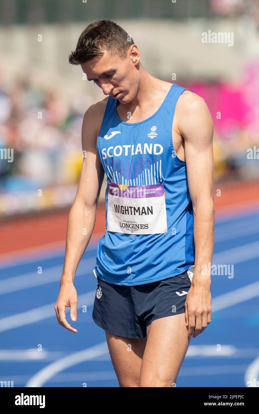 Jake Wightman of Scotland competing in the men’s 1500m heats at ...