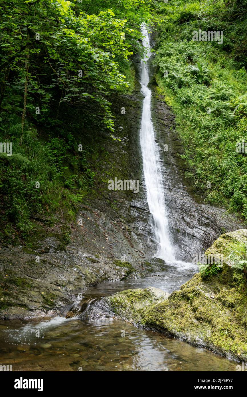 White lady waterfall devon hi-res stock photography and images - Alamy