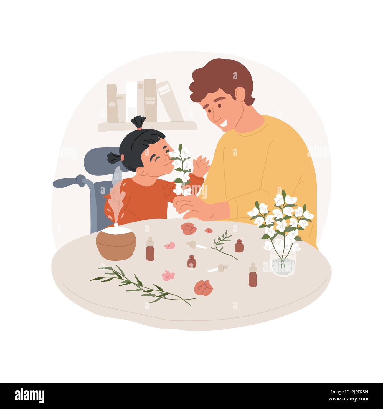 Aromatherapy for children isolated cartoon vector illustration. In-home ...