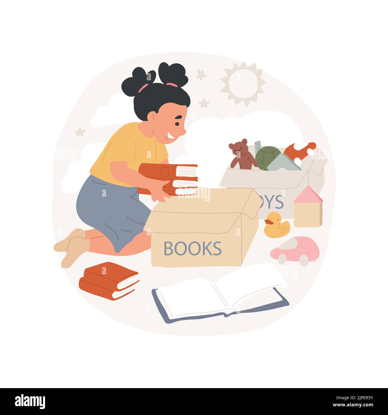 Learn to organize things isolated cartoon vector illustration. Put ...