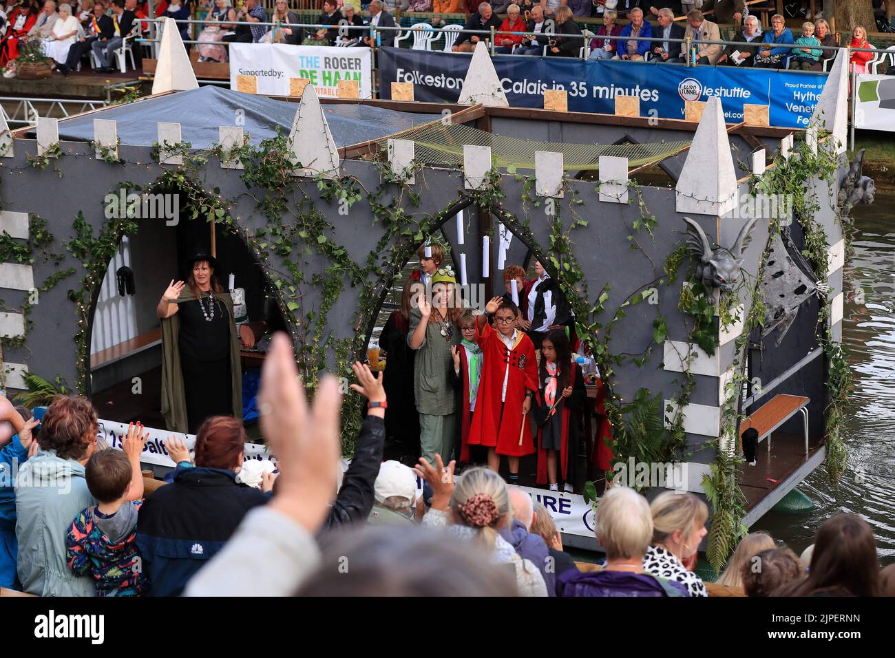A Harry Potter themed float seen during the fete Stock Photo - Alamy