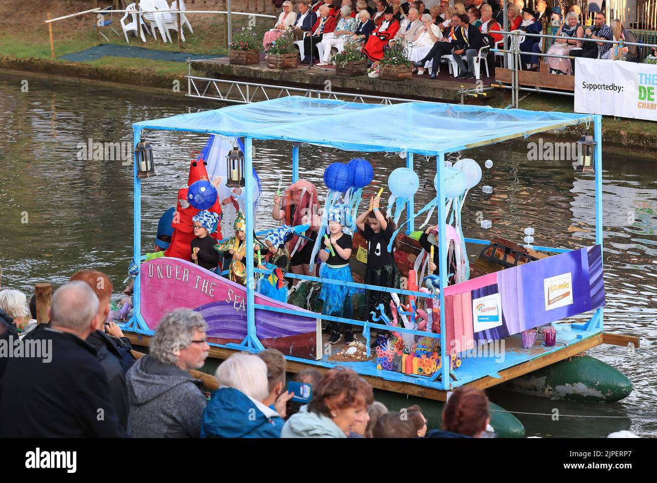 An underwater themed float seen during the fete Stock Photo - Alamy