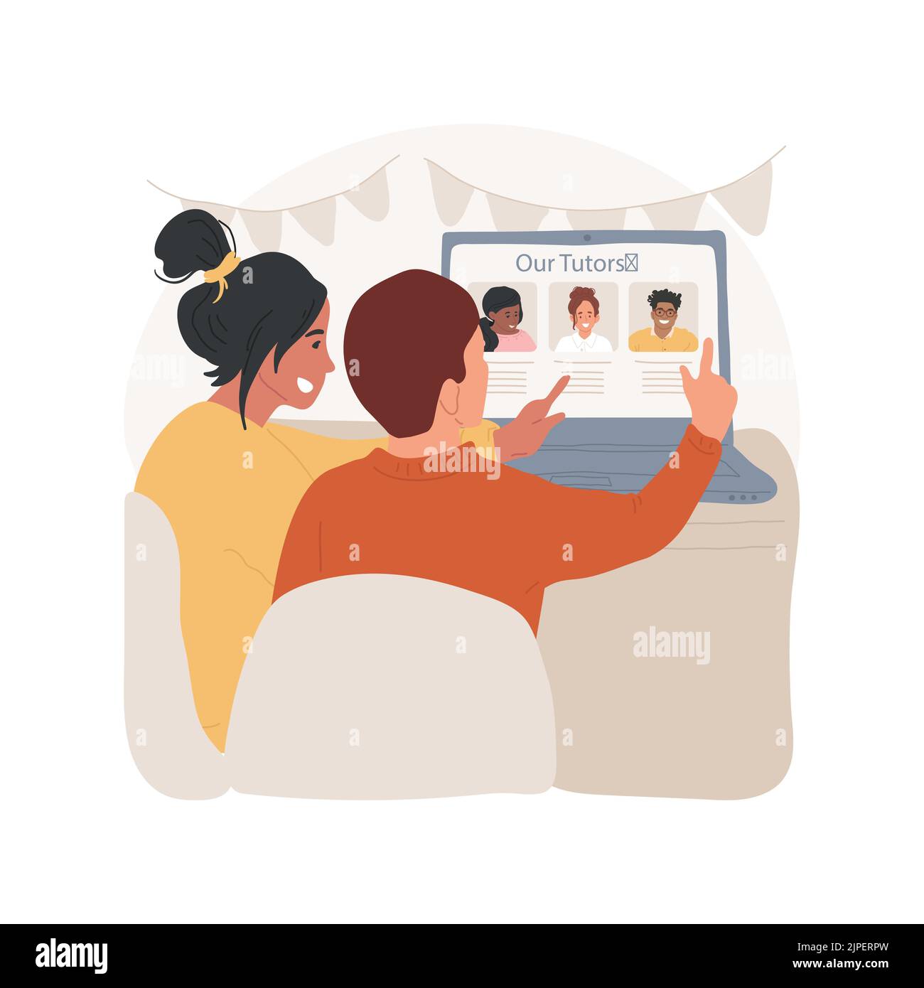 Pick your tutor isolated cartoon vector illustration. Parent choosing ...