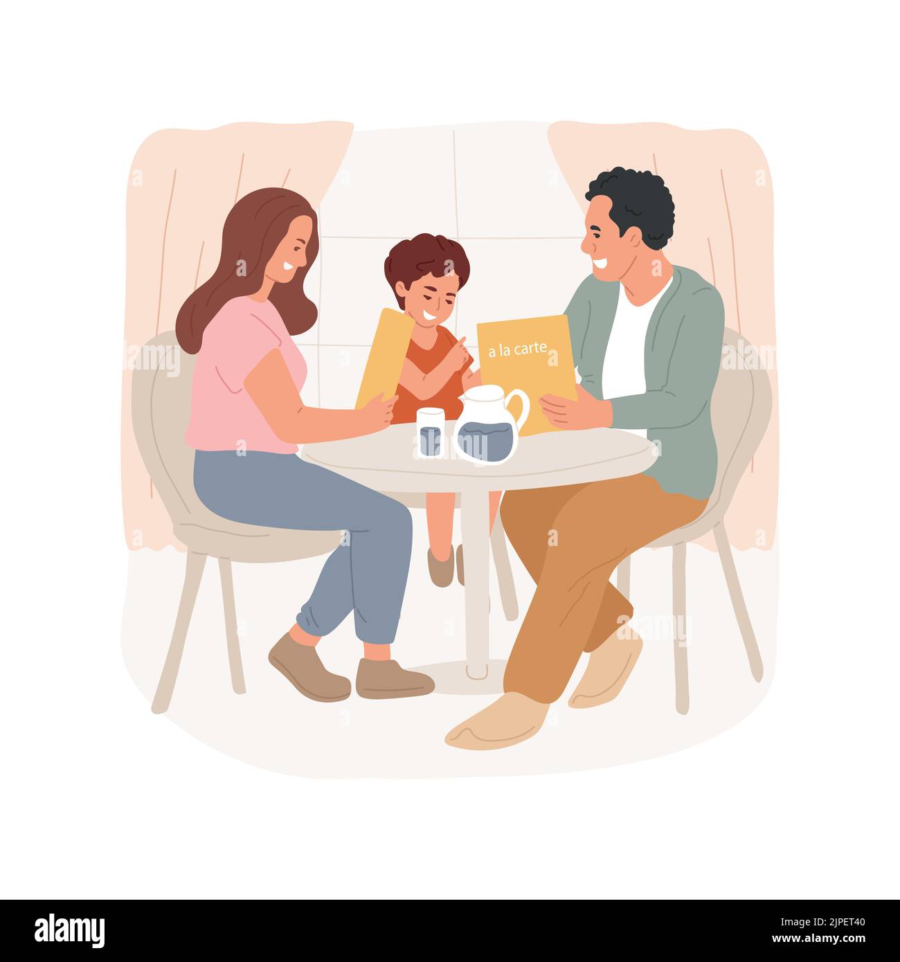 Family Restaurant Cartoon