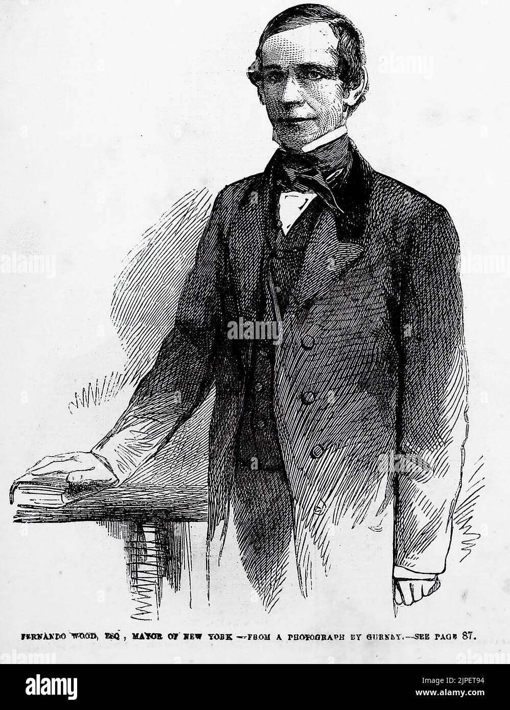 Portrait of Fernando Wood, Esq, Mayor of New York (1860). Illustration ...