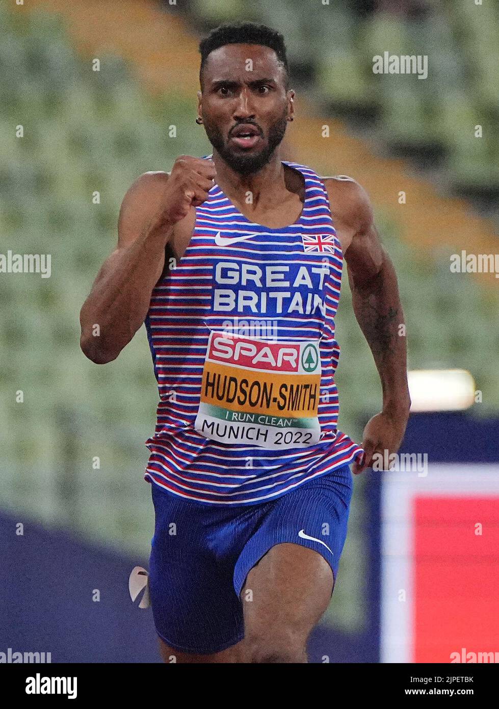 Great Britain's Matthew Hudson-Smith crosses the finish line to win the ...