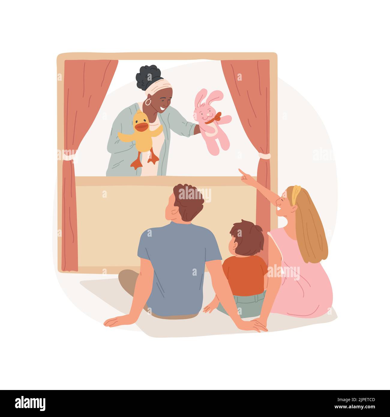Puppet show isolated cartoon vector illustration. Puppet theatre ...