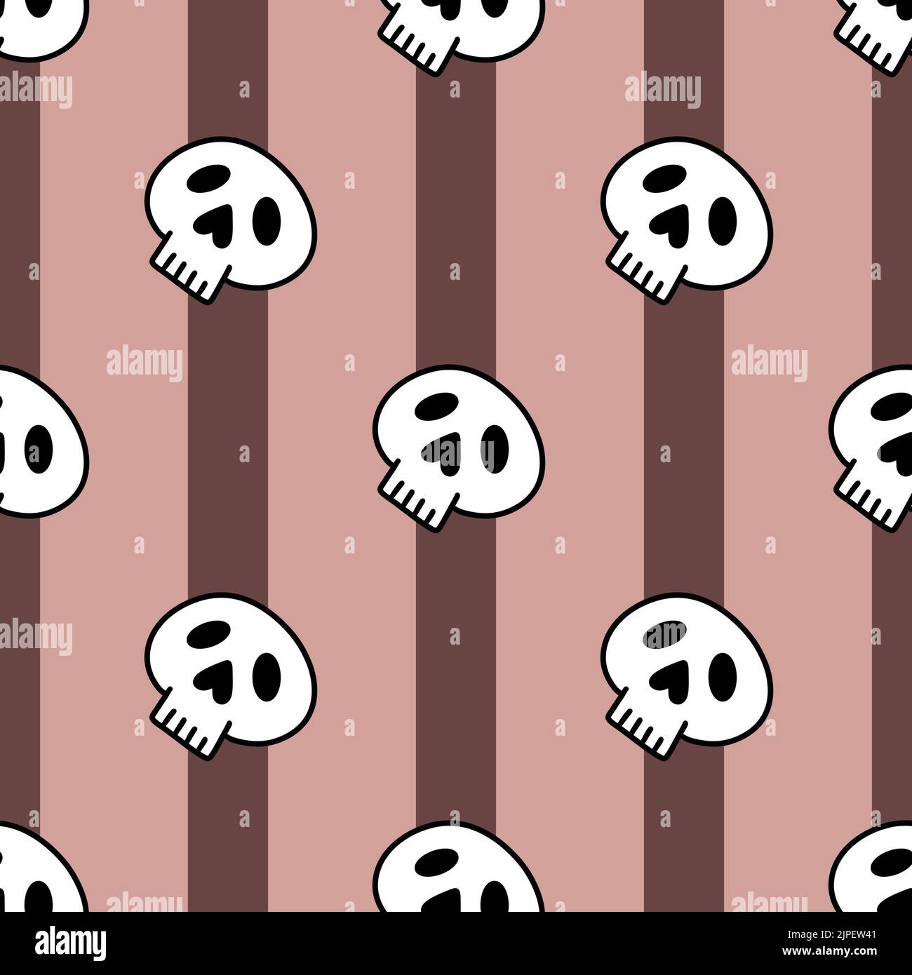 Cartoon Halloween seamless stripes and sculls pattern for wrapping ...