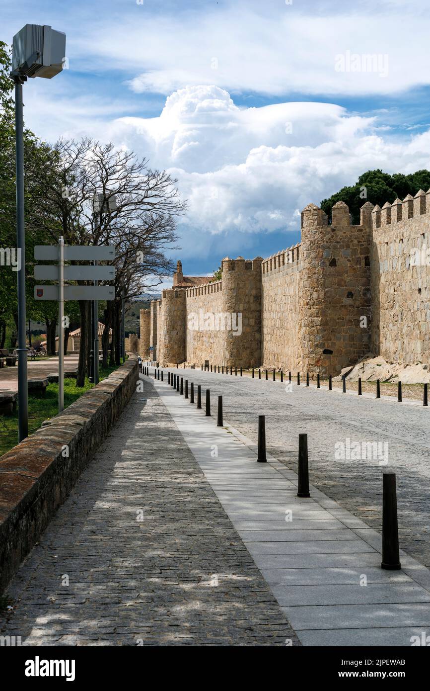 Scenes of the medieval walled city of Avila Spain Stock Photo - Alamy