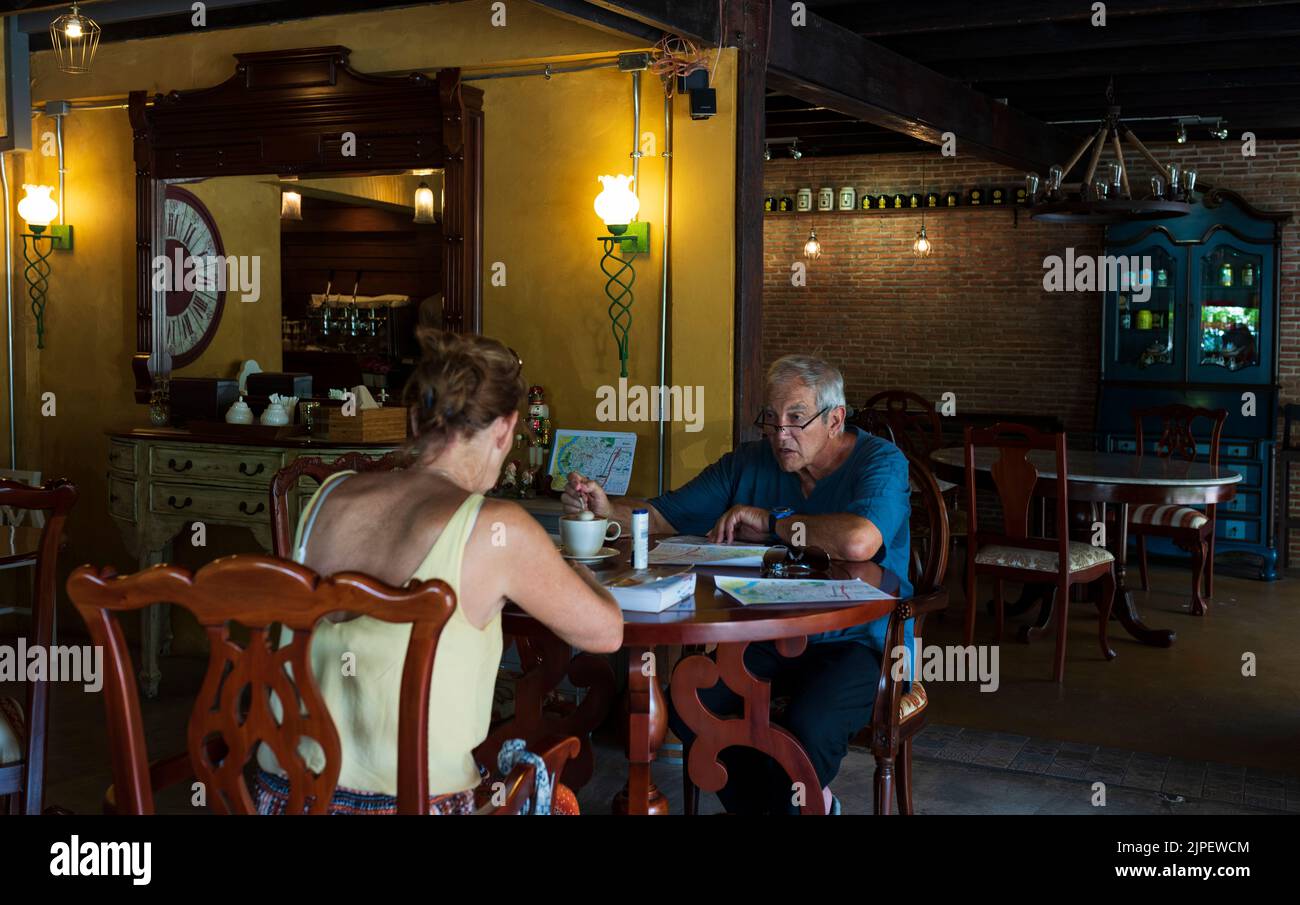 BANGKOK, THAILAND. April 1, 2016. Talat Noi or Talad Noi tourists in a ...