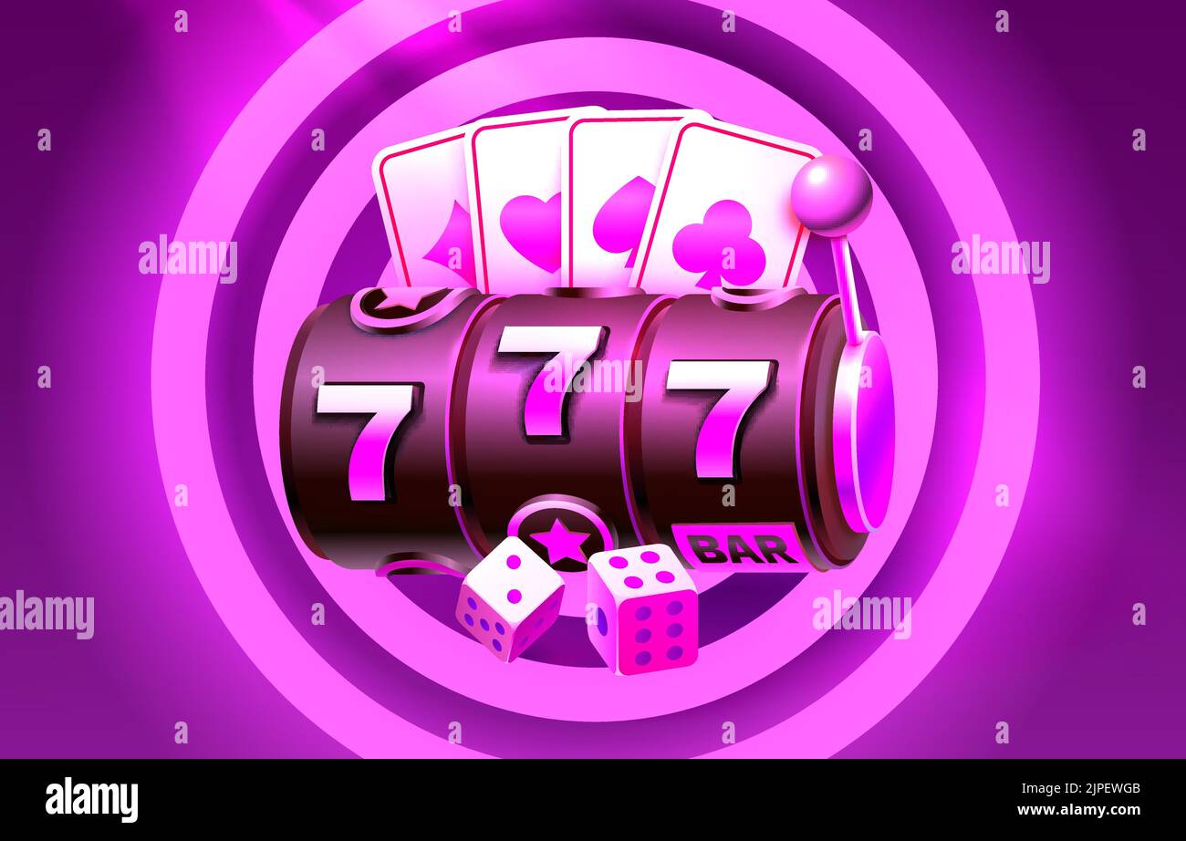 Casino slots winner, fortune of luck, 777 win banner. Vector ...