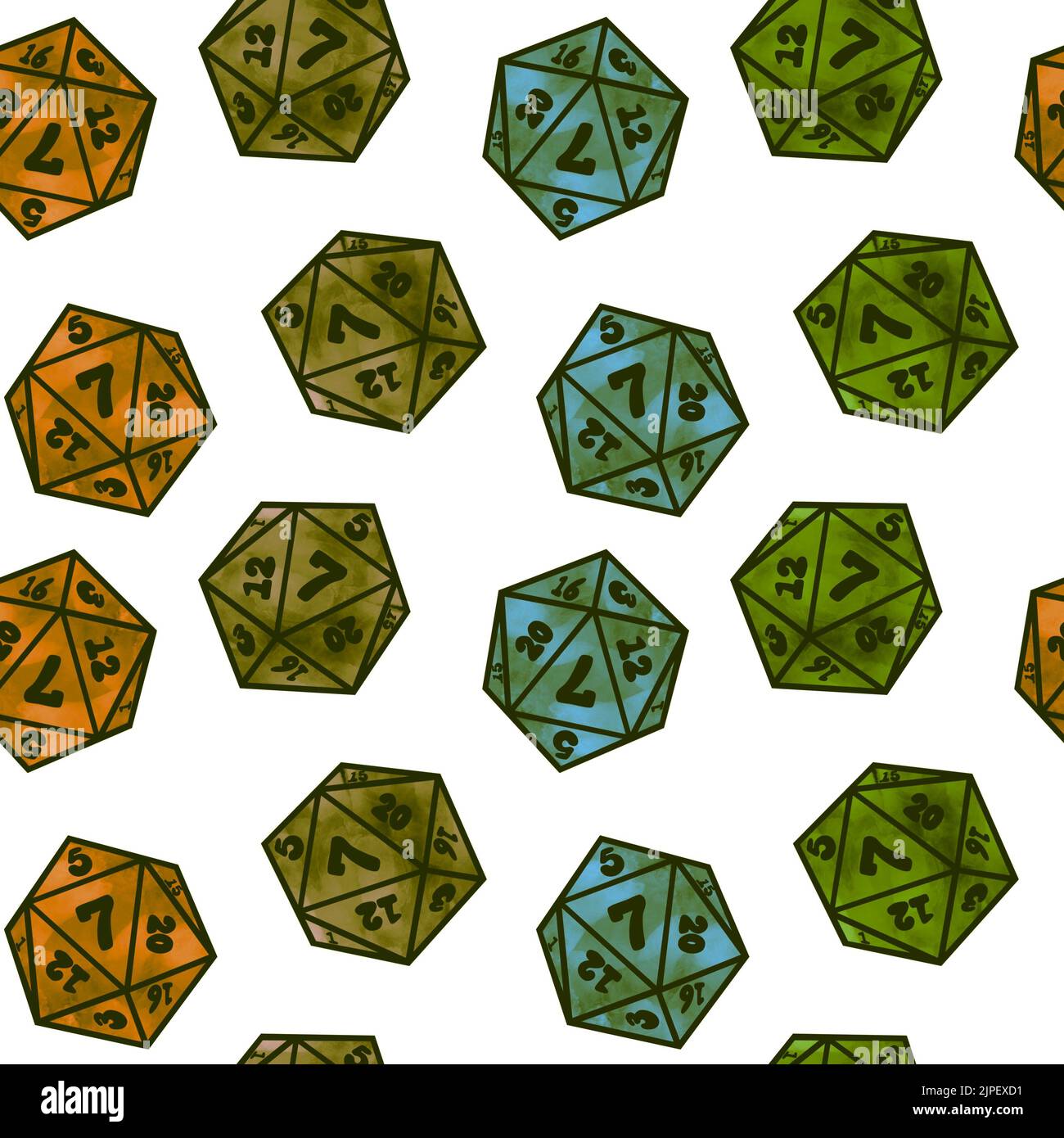 Game dice seamless geometric numbers kids and gamers pattern for ...