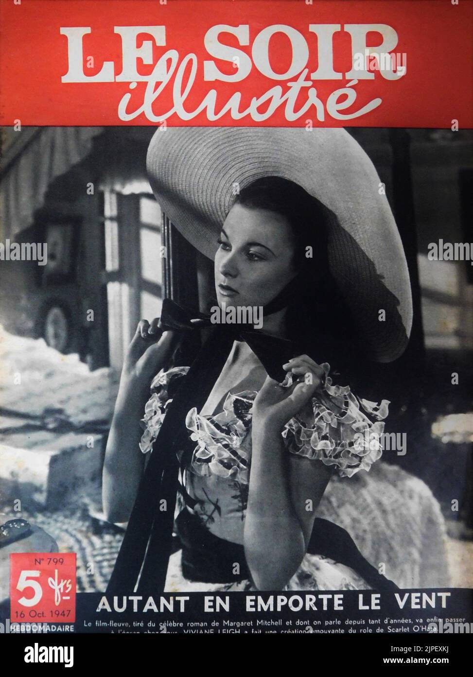 VIVIEN LEIGH as Scarlett O'Hara in GONE WITH THE WIND (1939) on front cover of the 16th October ...