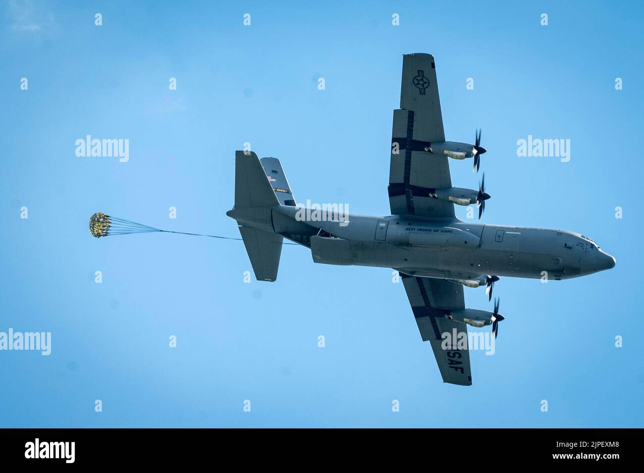 A C-130J-30 Super Hercules assigned to the 130th Airlift Wing ...