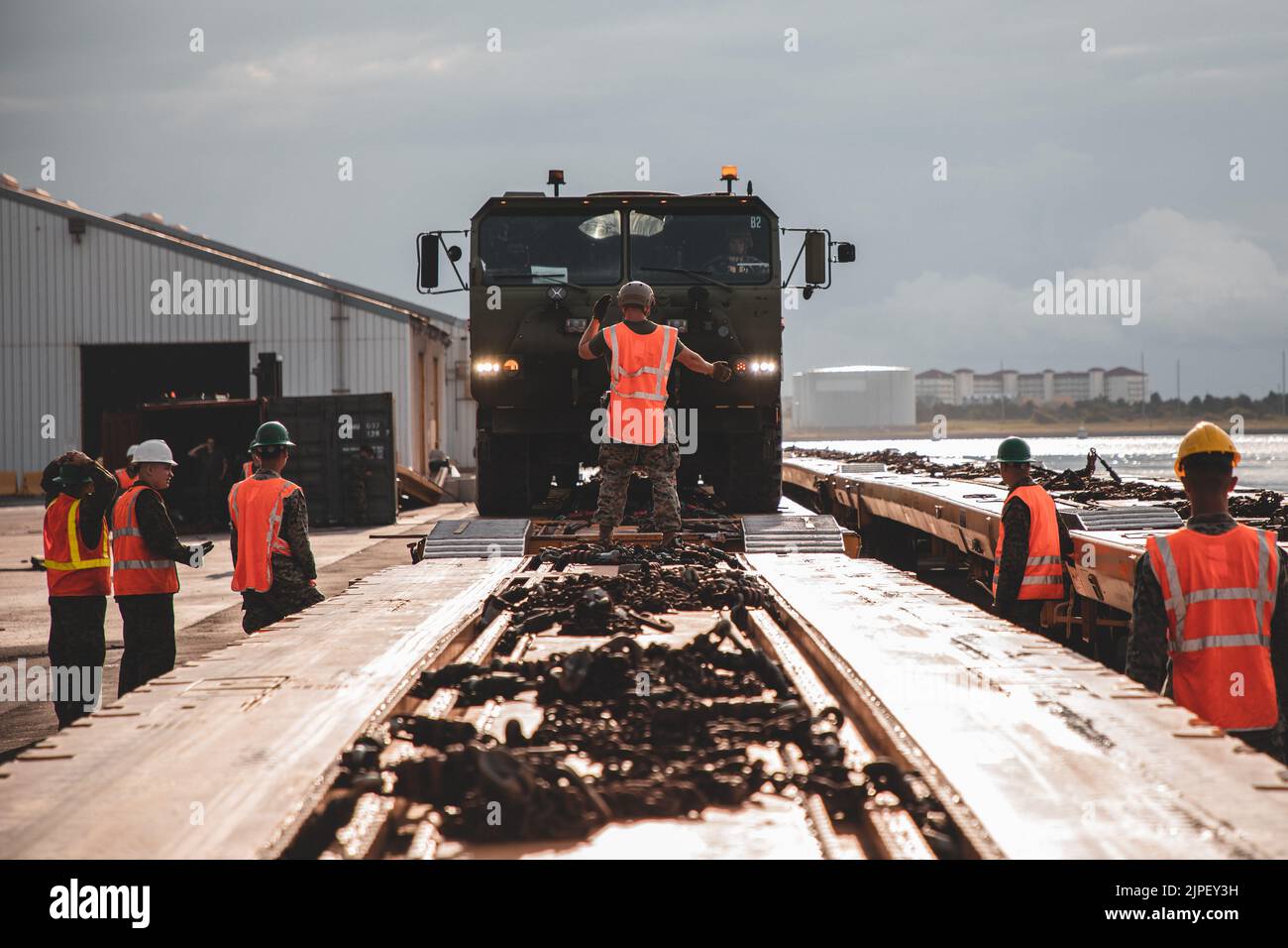 U.S. Marines with 2nd Landing Support Battalion (LSB), Combat Logistics ...