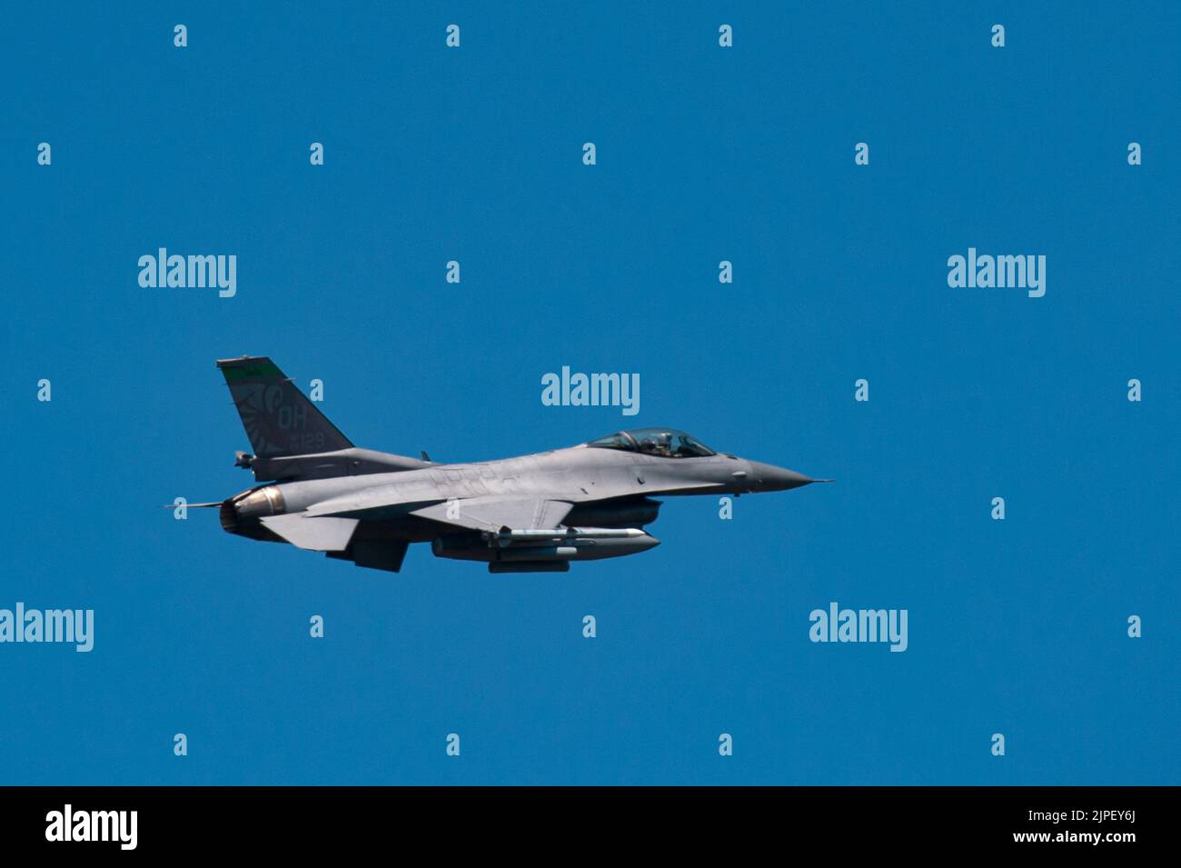 A U.S. Air Force F-16 Fighting Falcons assigned to the Ohio National ...
