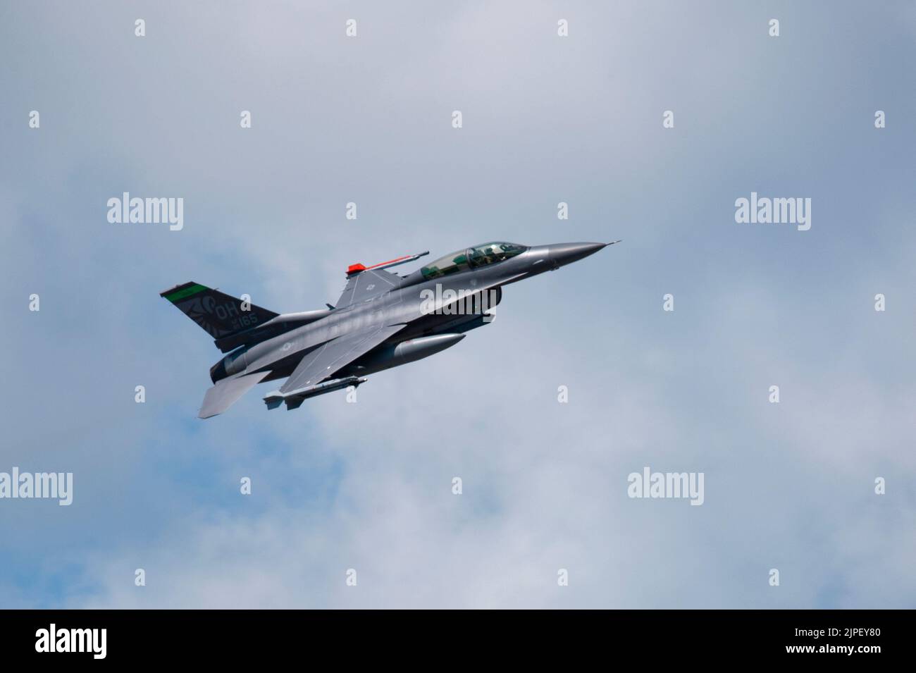 A U.S. Air Force F-16 Fighting Falcons assigned to the Ohio National ...