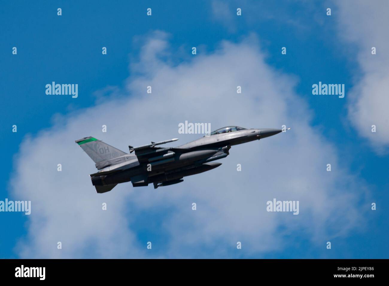 A U.S. Air Force F-16 Fighting Falcons assigned to the Ohio National ...