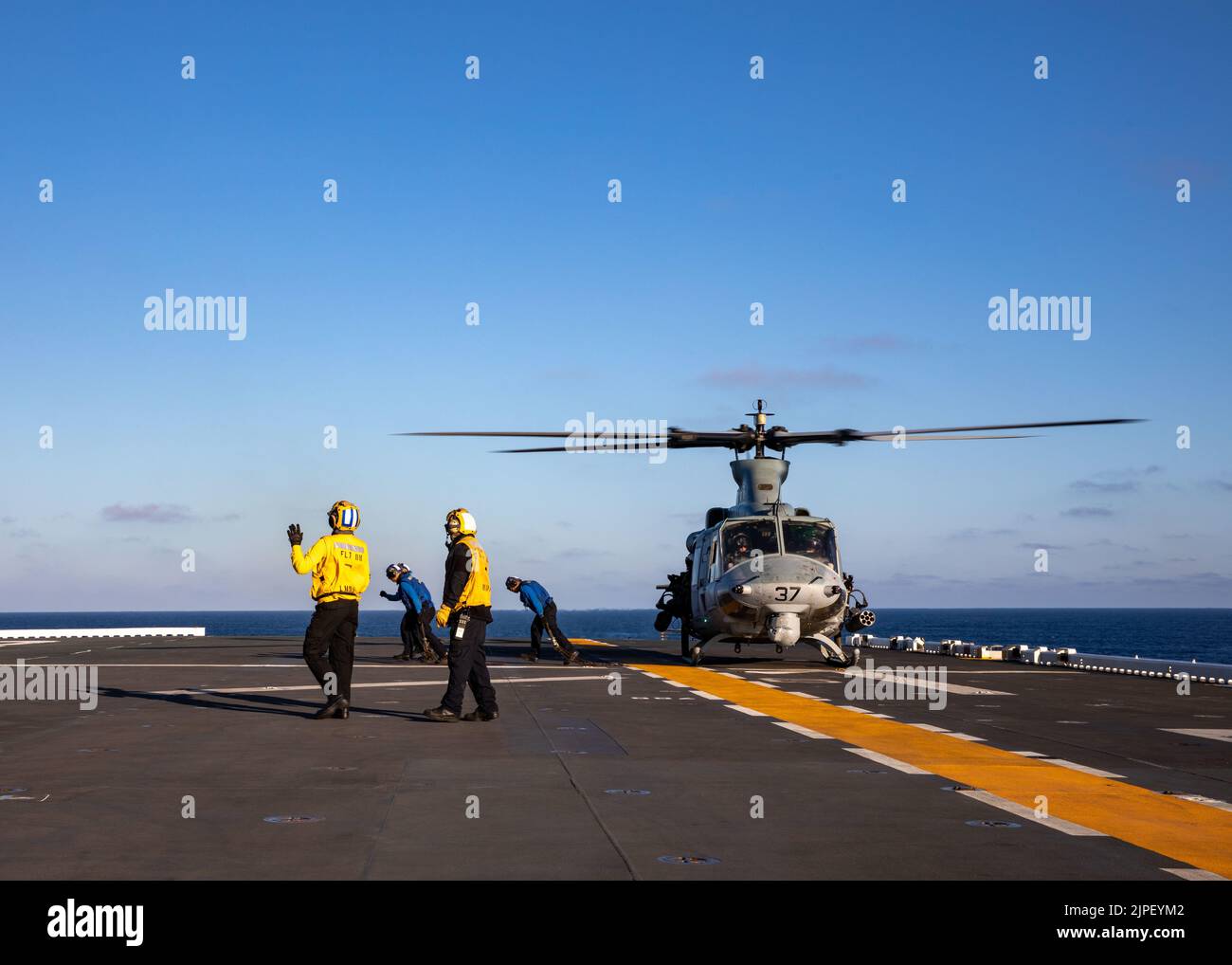 220802-N-IV962-1281 PACIFIC OCEAN (Aug. 2, 2022) – Sailors finish ...