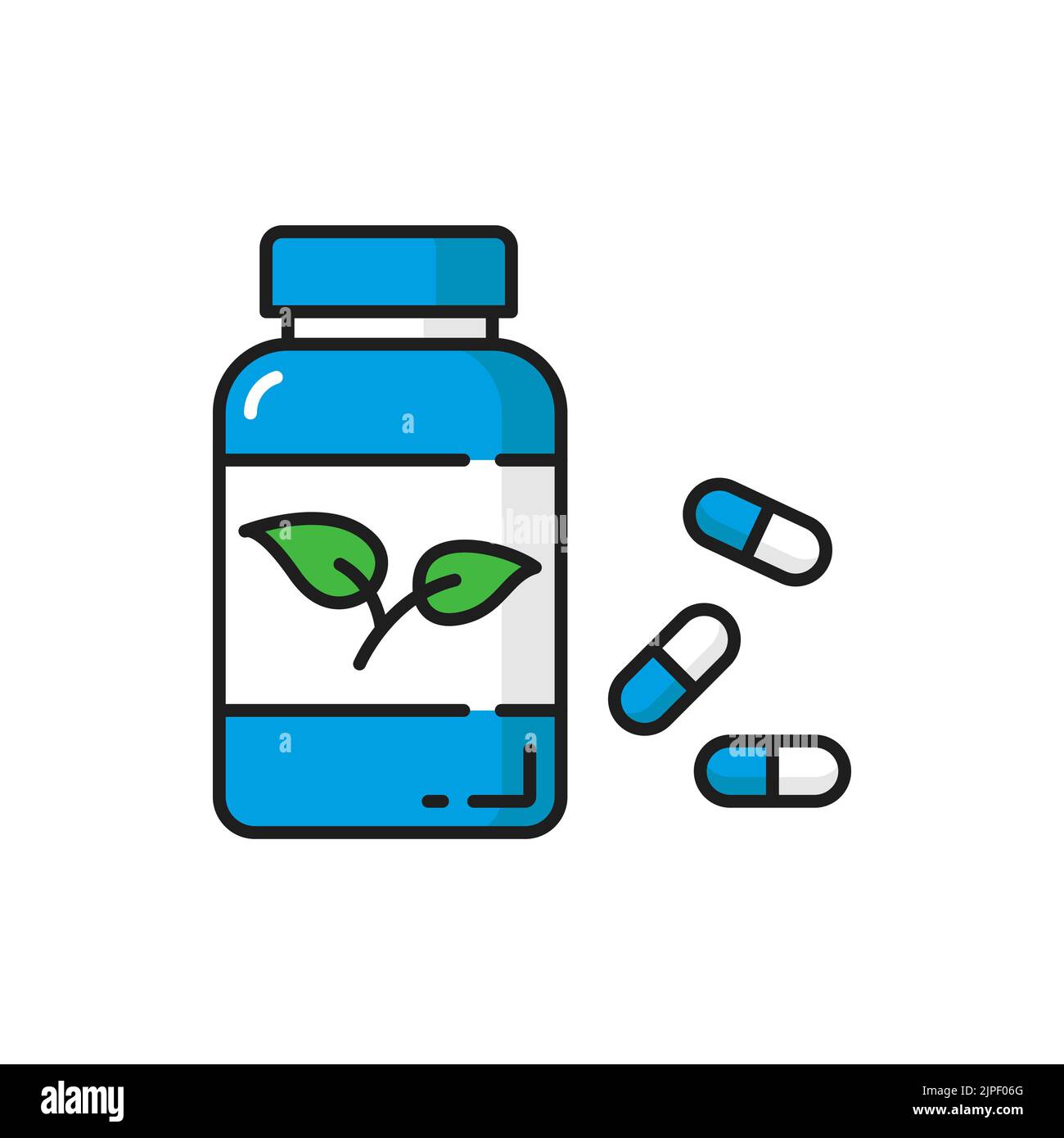 Dietary supplement in jar Cut Out Stock Images & Pictures - Alamy