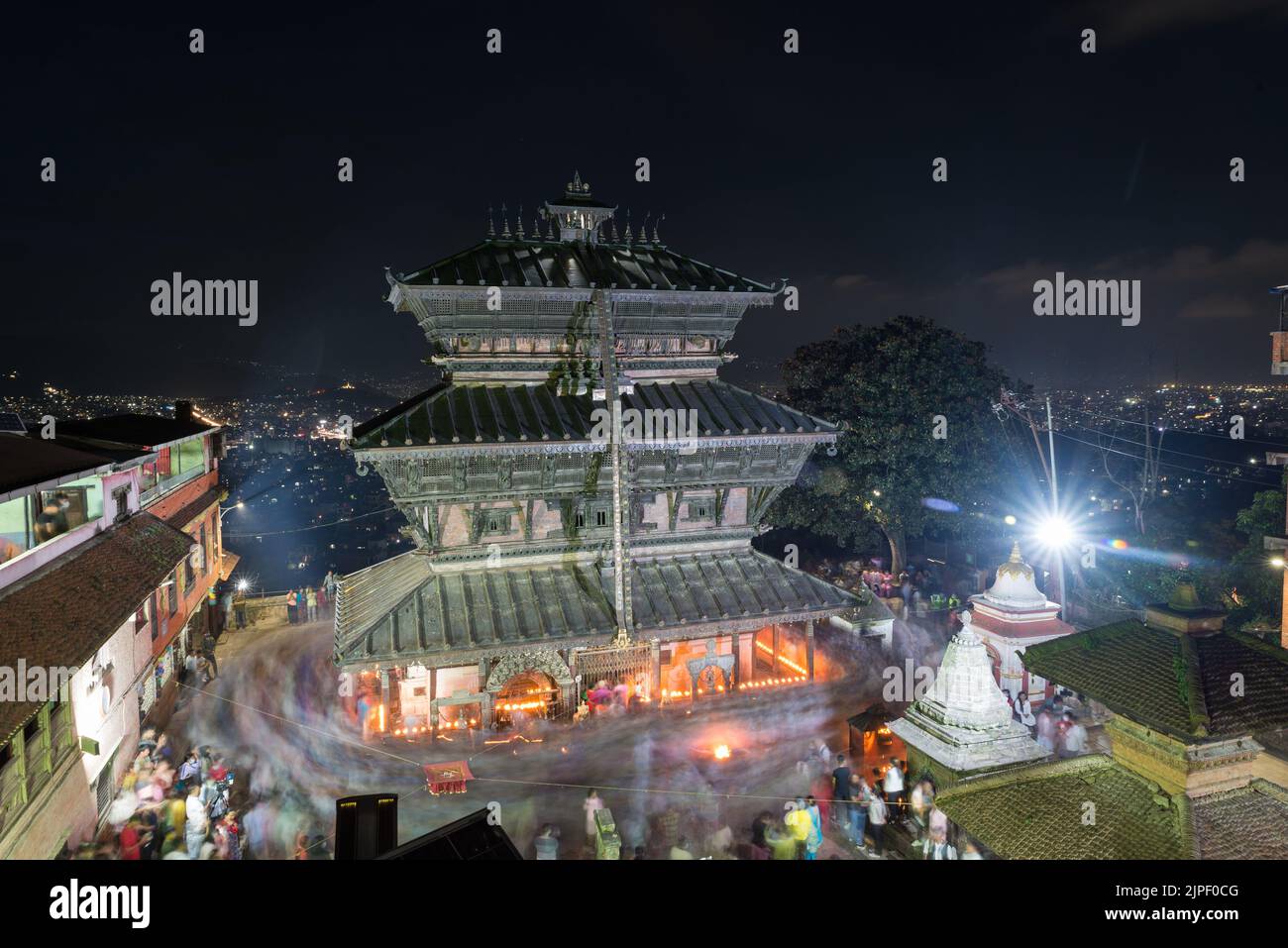 Devotees seen circumambulating Bagh Bhairab temple on the occasion of ...