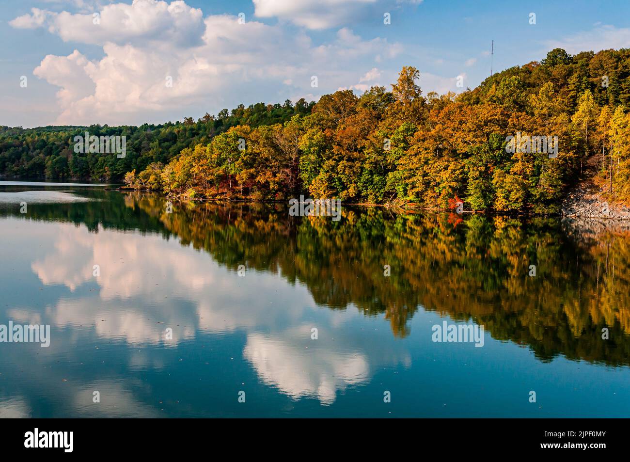 Autumn Magic, Prettyboy Reservoir, Maryland, USA, Maryland Stock Photo ...