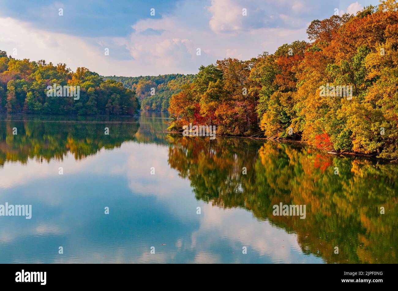 Fall Beauty, Prettyboy Reservoir, Maryland, USA, Maryland Stock Photo ...