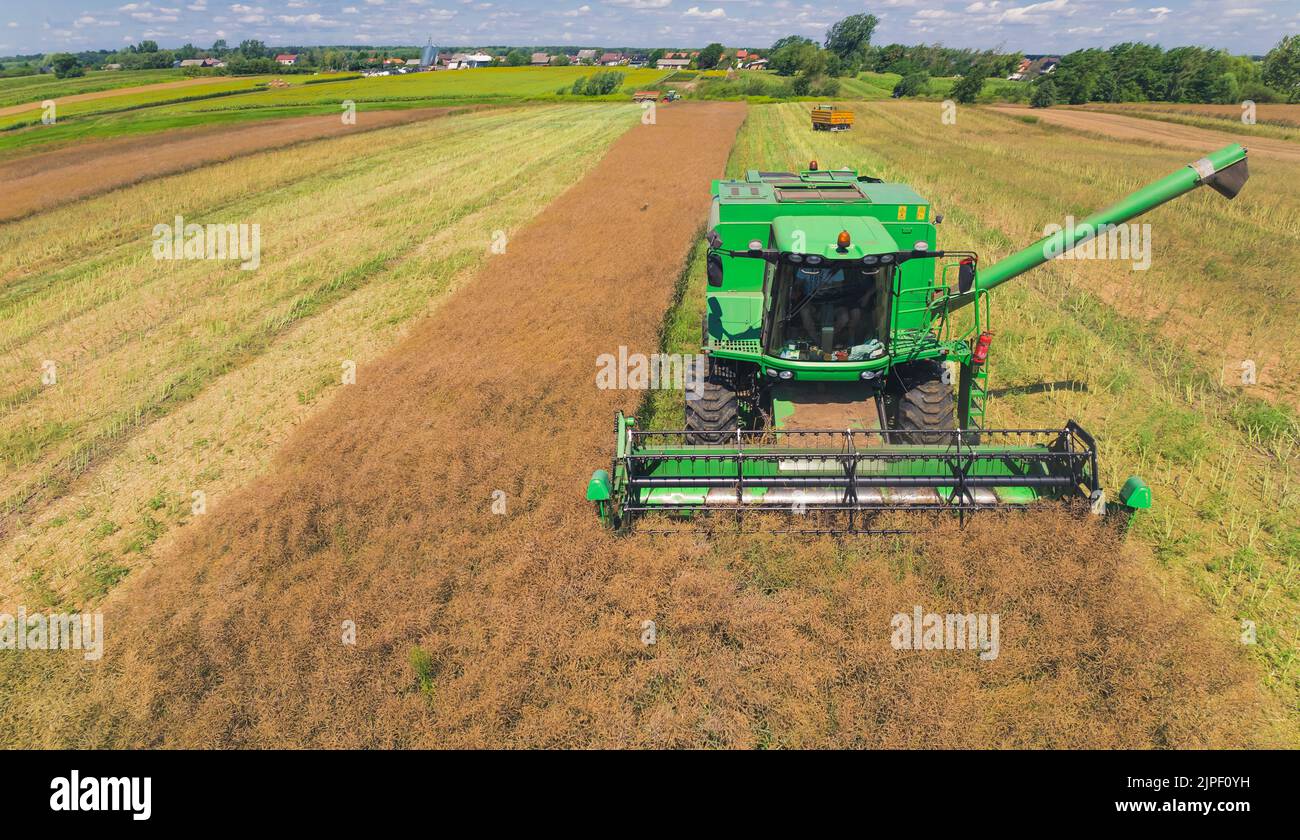 combine harvester harvesting in the field. High quality photo Stock ...