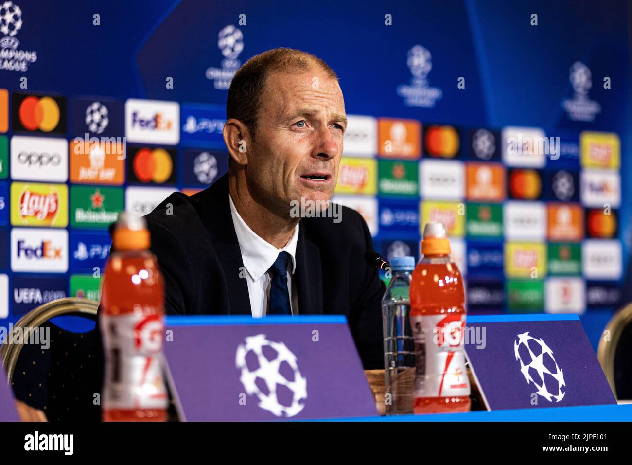 Copenhagen, Denmark. 16th, August 2022. Head coach Jess Thorup of FC Copenhagen seen at the ...