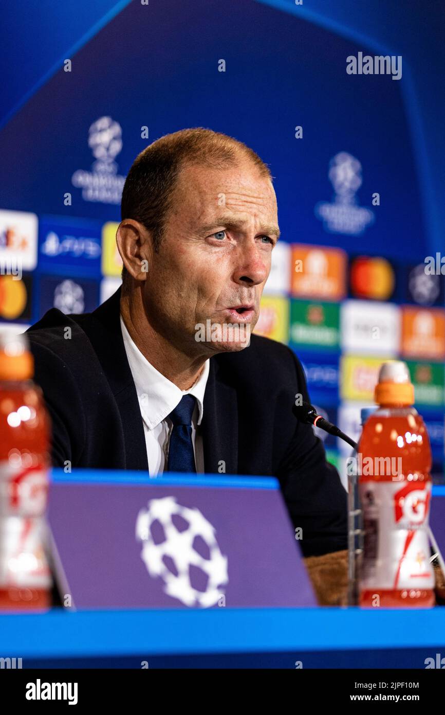 Copenhagen, Denmark. 16th, August 2022. Head coach Jess Thorup of FC Copenhagen seen at the ...
