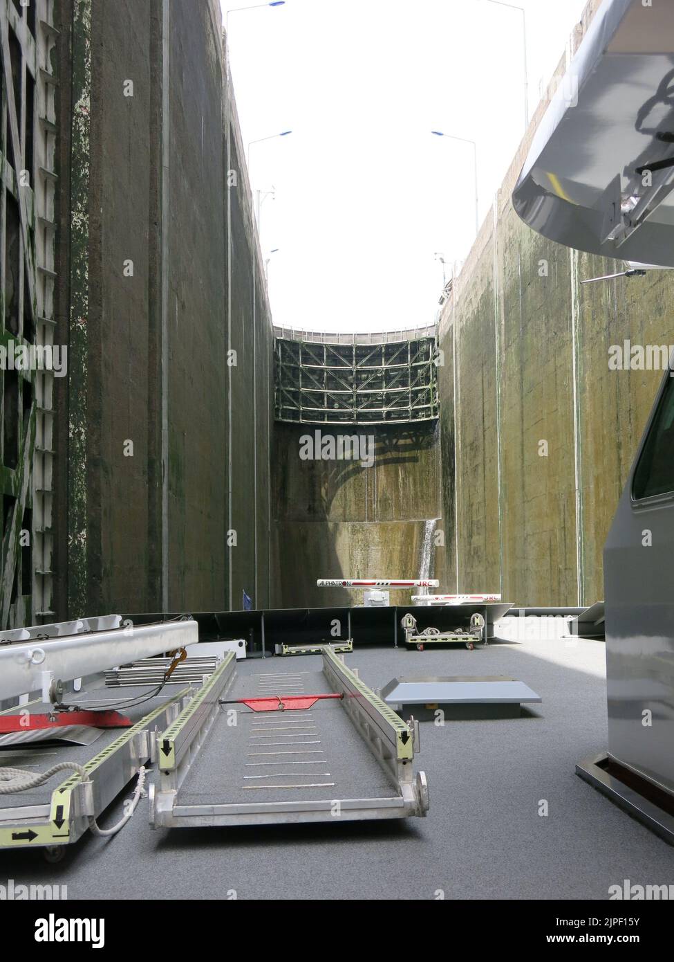 The Bollene-Ecluse Lock on the River Rhone is the deepest in France at ...