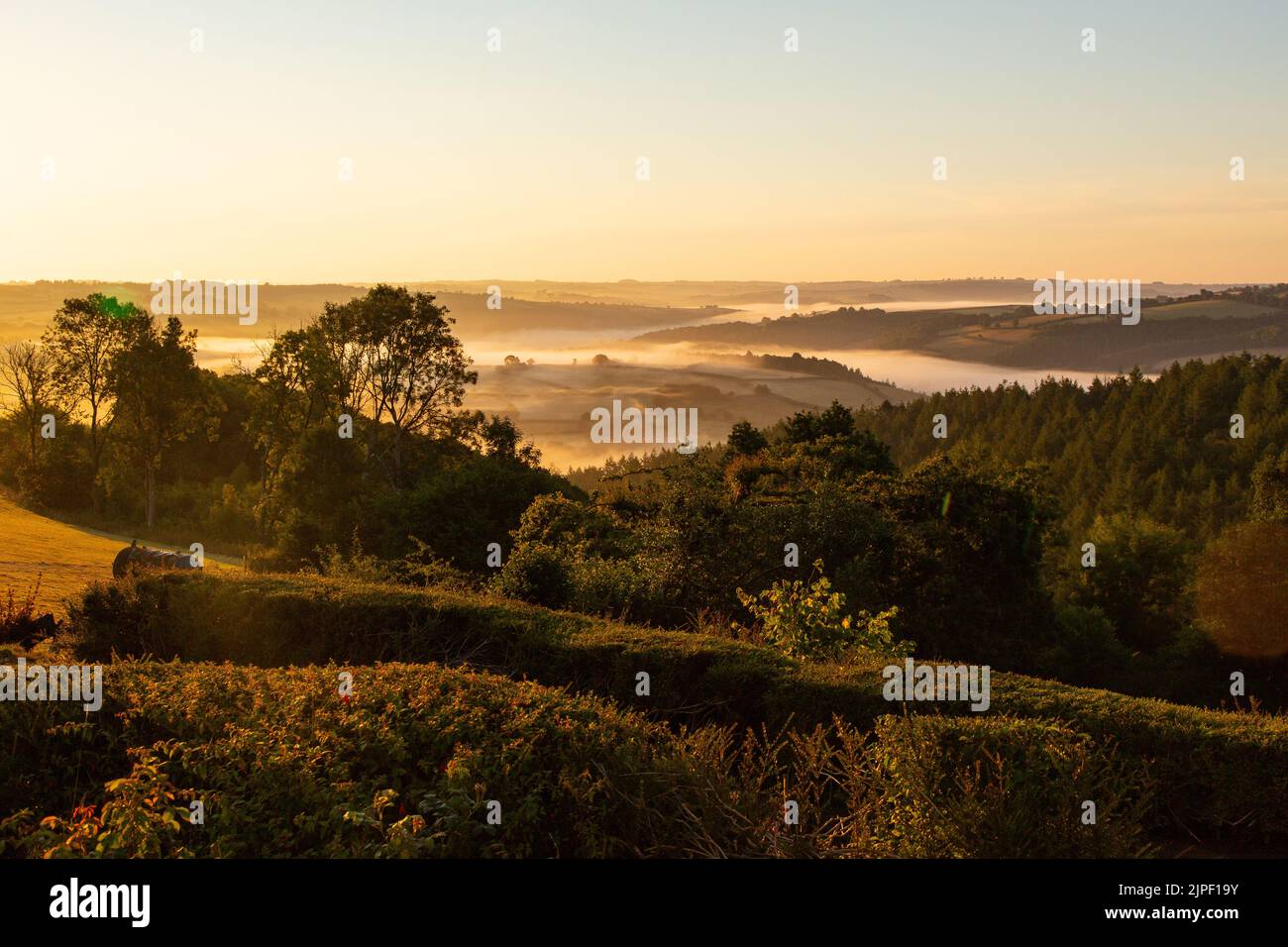 Sunrise, Taw Valley, High Bickington, North Devon, England, United ...