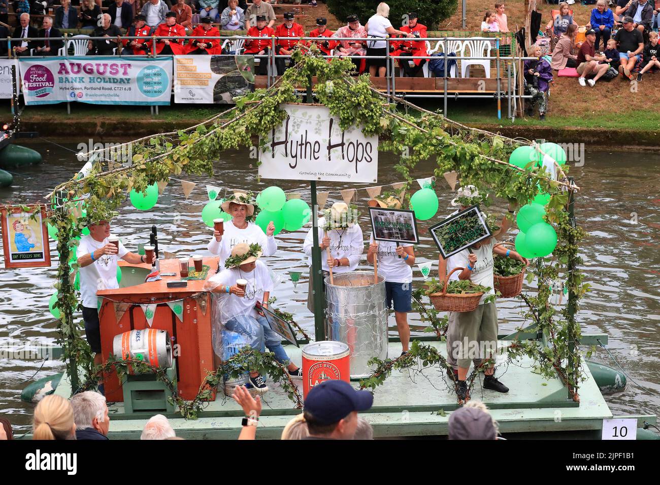 A Hythe Hops themed float seen during the fete Stock Photo - Alamy