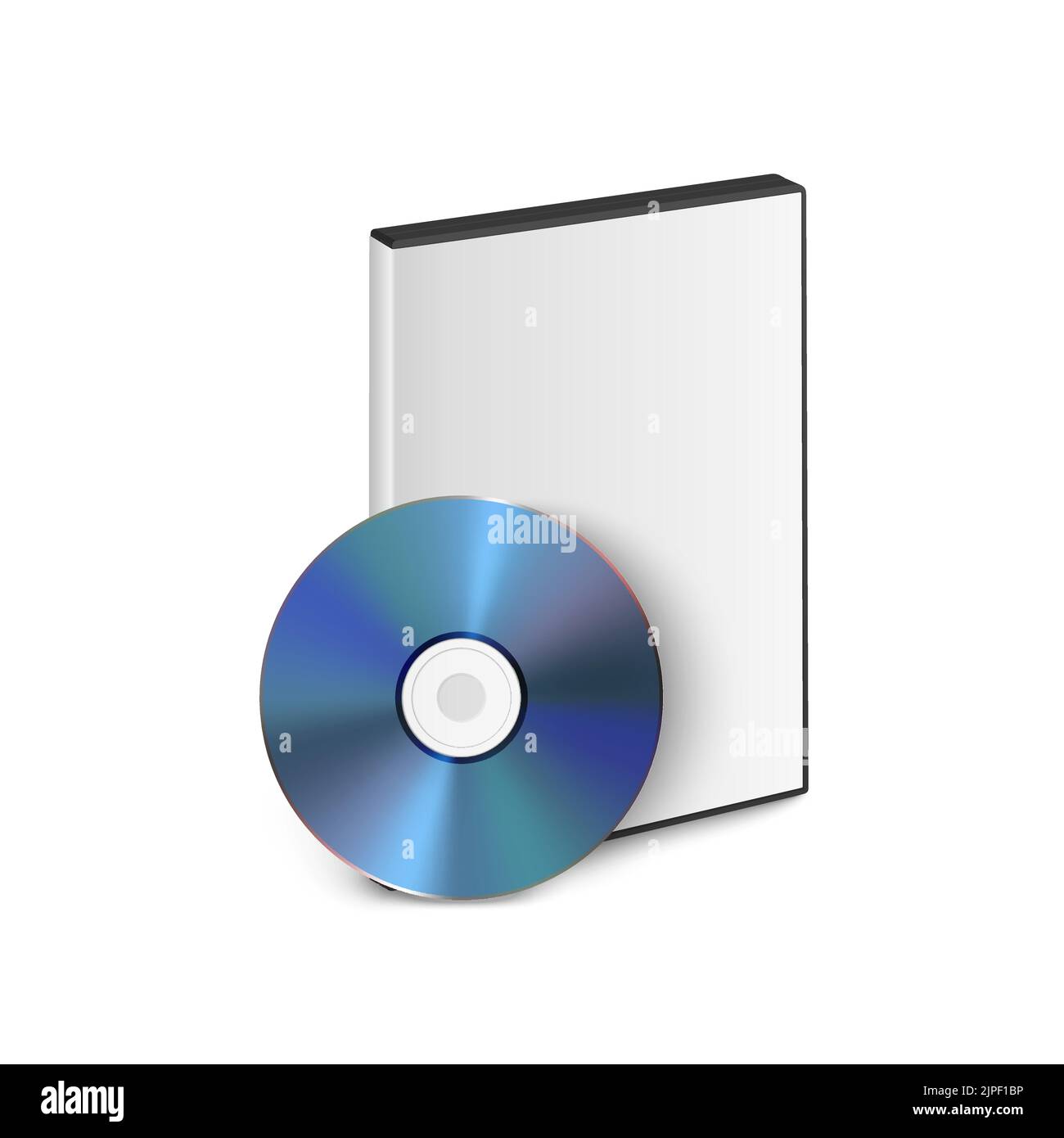 Vector 3d Realistic Blue CD, DVD with Case Isolated on White. CD Box ...