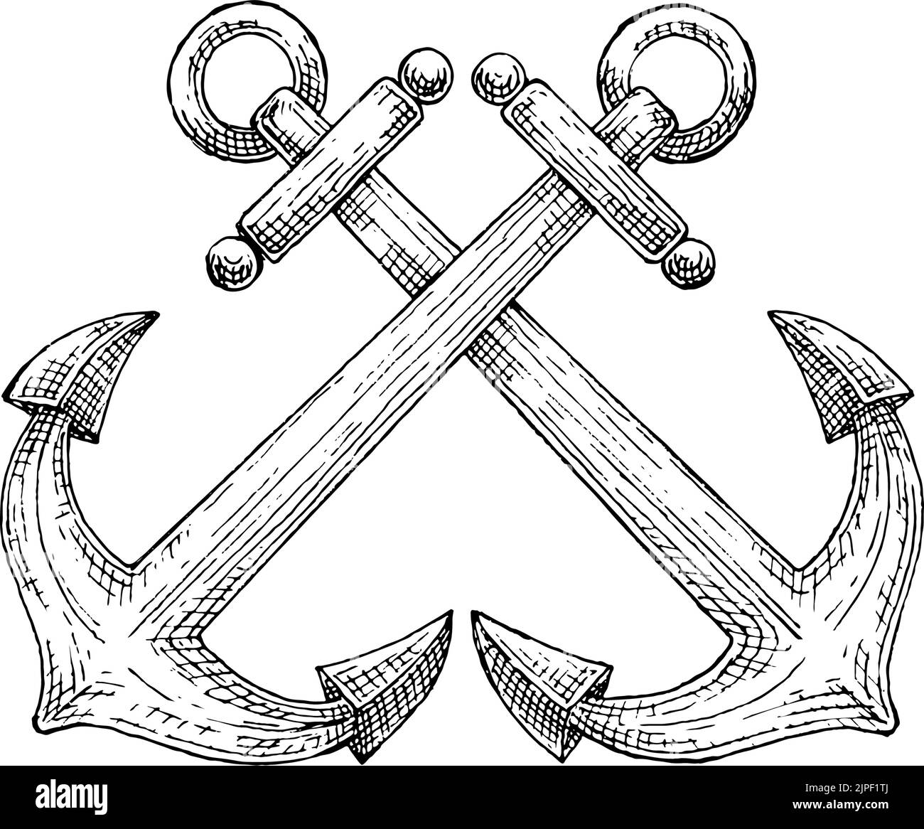 Ship anchor isolated nautical object mooring vessel to sea bottom ...