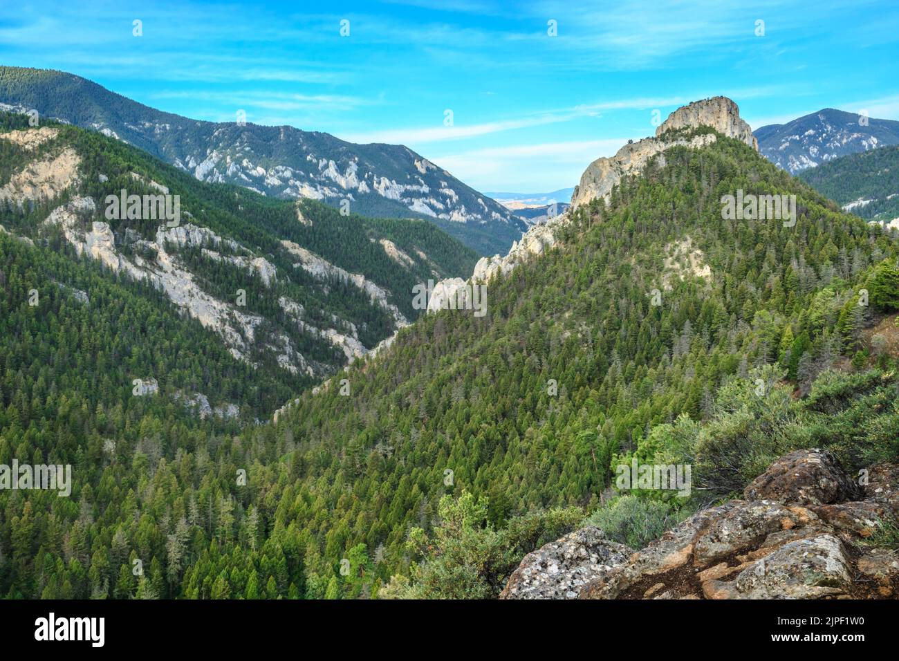 cliffs in helena national forest above beaver creek canyon near york ...