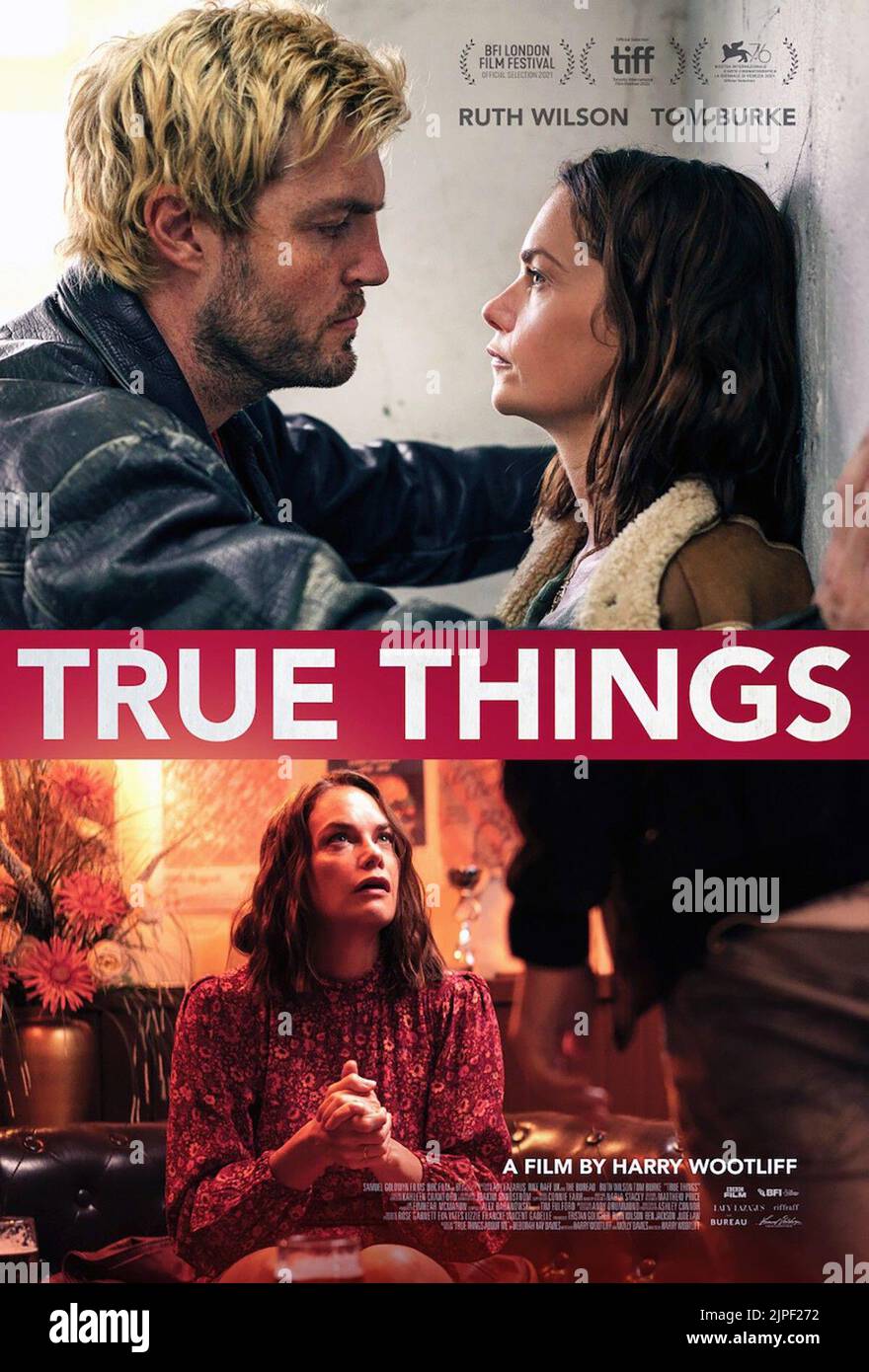 TRUE THINGS, US poster, top, from left: Tom Burke, Ruth Wilson, bottom ...