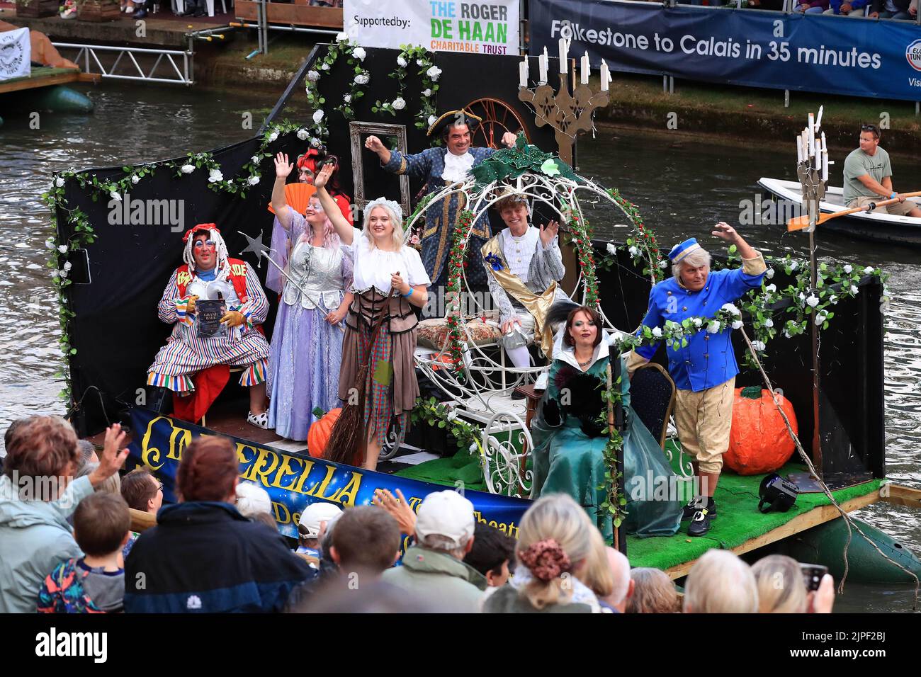 A Cinderella themed float seen at the fete Stock Photo - Alamy