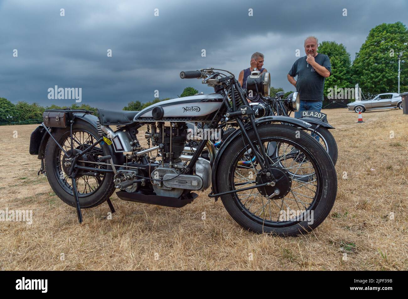 Vintage Motorcycles and cars Stock Photo - Alamy