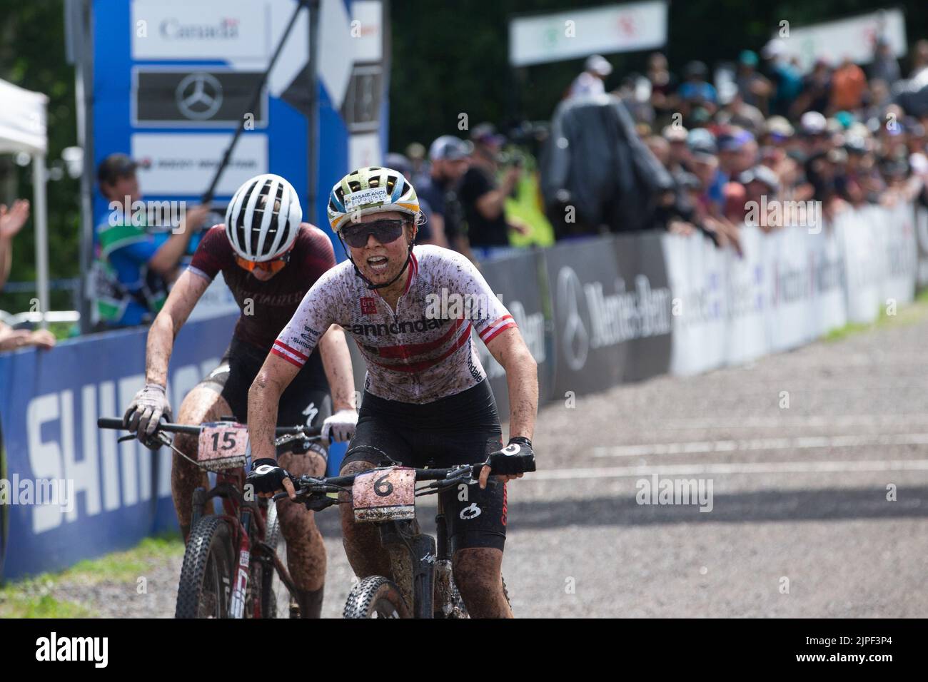 August 07, 2022: Mona Mitterwallner of Austria (6) places second just ...