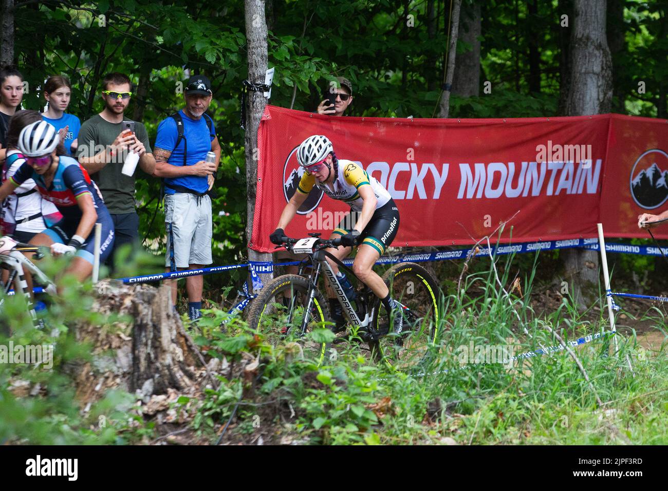 August 07, 2022: Rebecca McConnell of Australia (2) races in the ...