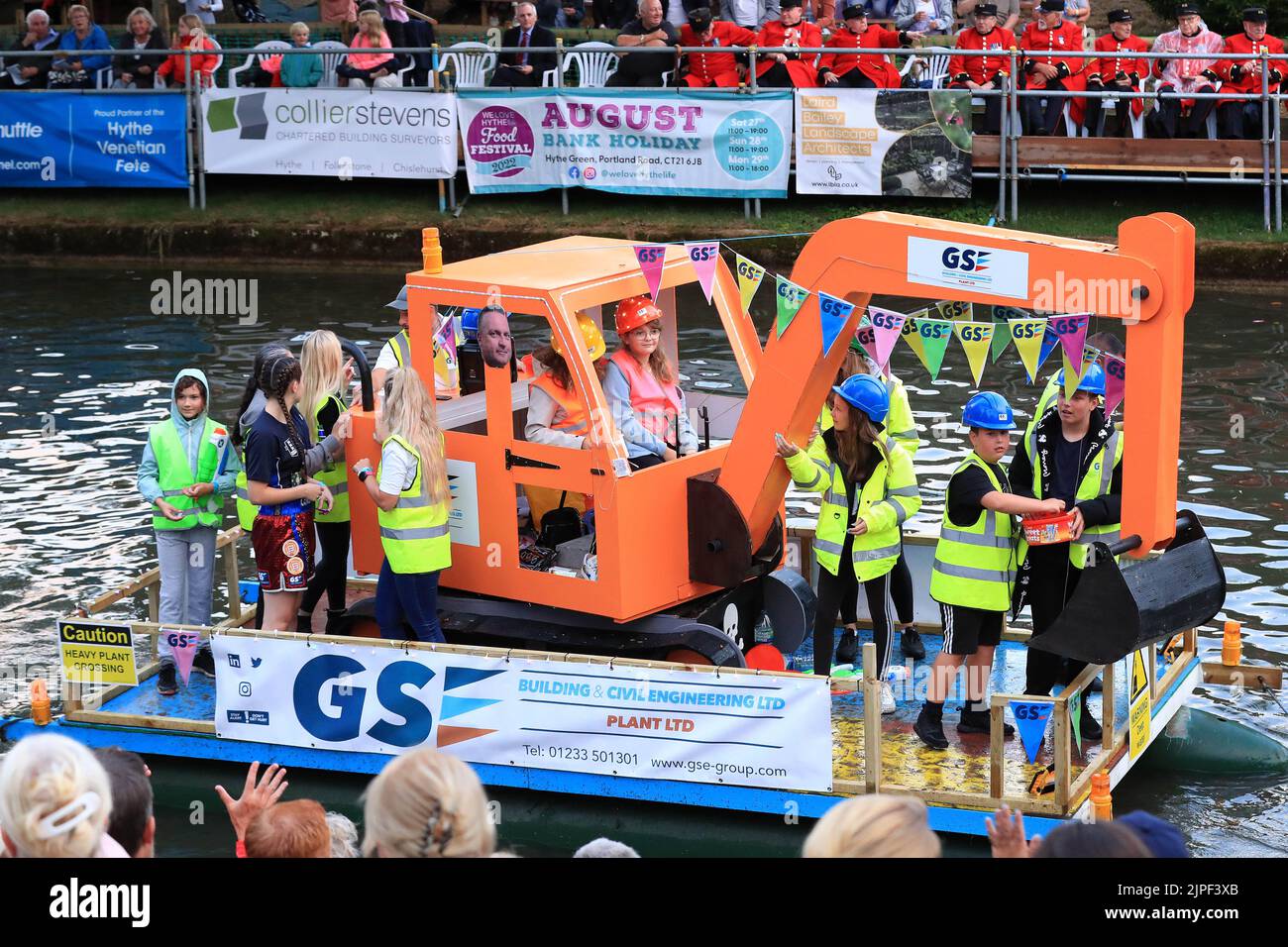 A GS Building & Civil Engineering themed float seen at the fete Stock ...