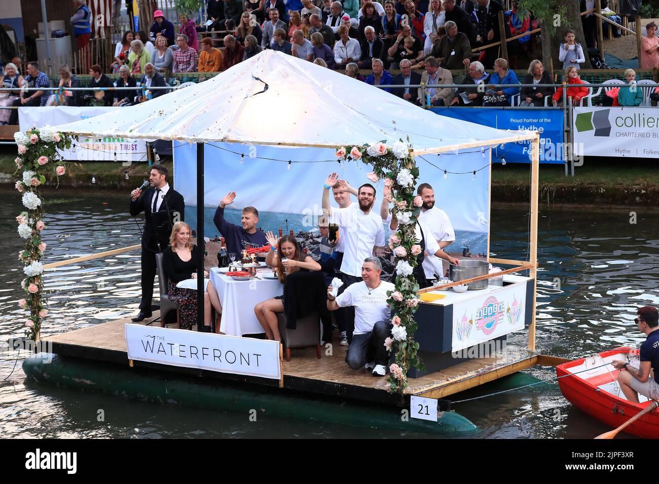 A Waterfront Restaurant themed float seen during the parade Stock Photo ...