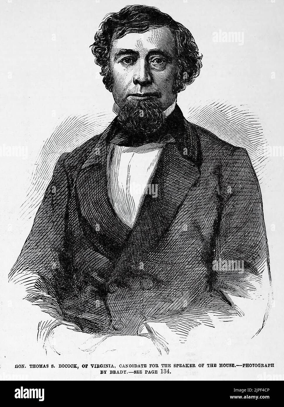 Portrait of Thomas Salem Bocock, of Virginia, Candidate for the Speaker ...
