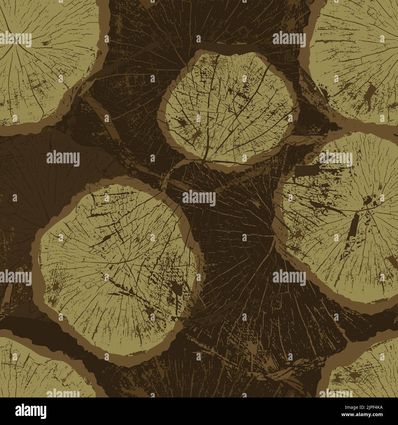 Saw cut tree seamless pattern. Vector illustration Stock Vector Image ...