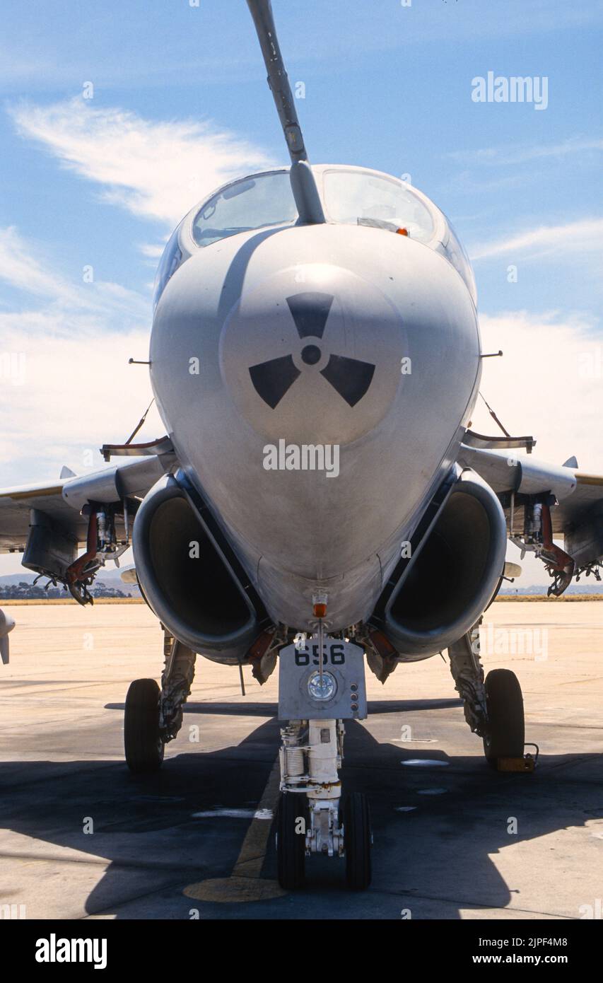 Grumman EA-6B Prowler on the tarmac at NAS Miramar in San Diego ...
