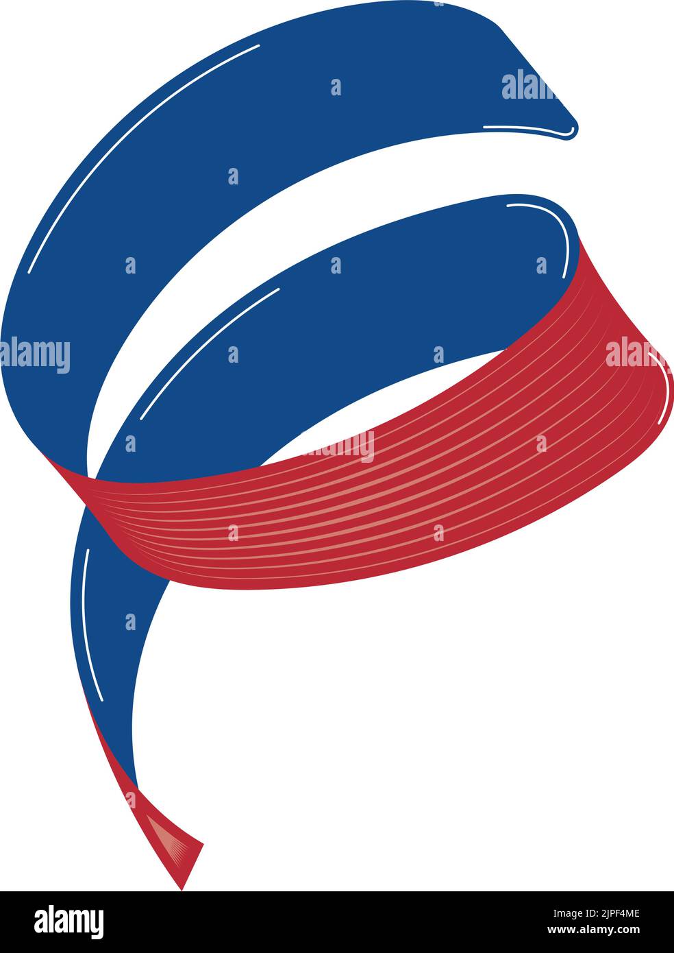 Isolated ribbon with the colors of the flag of France Vector Stock ...