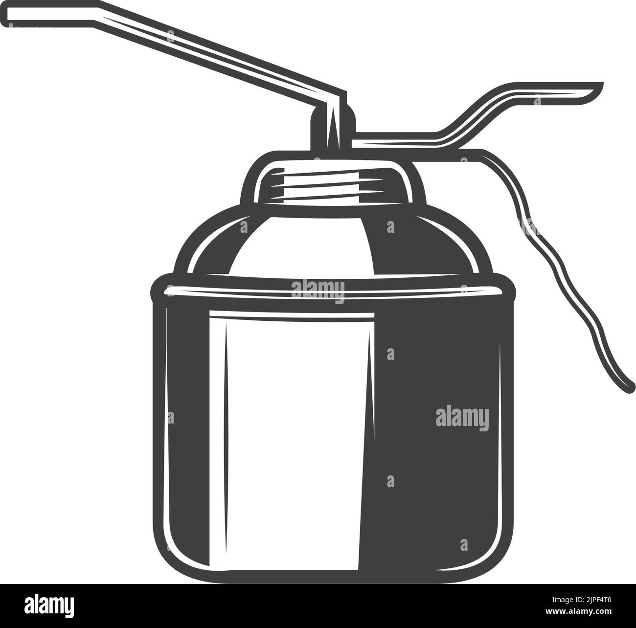 Motor oil can oiler icon. Vector isolated automobile engine oiler with ...